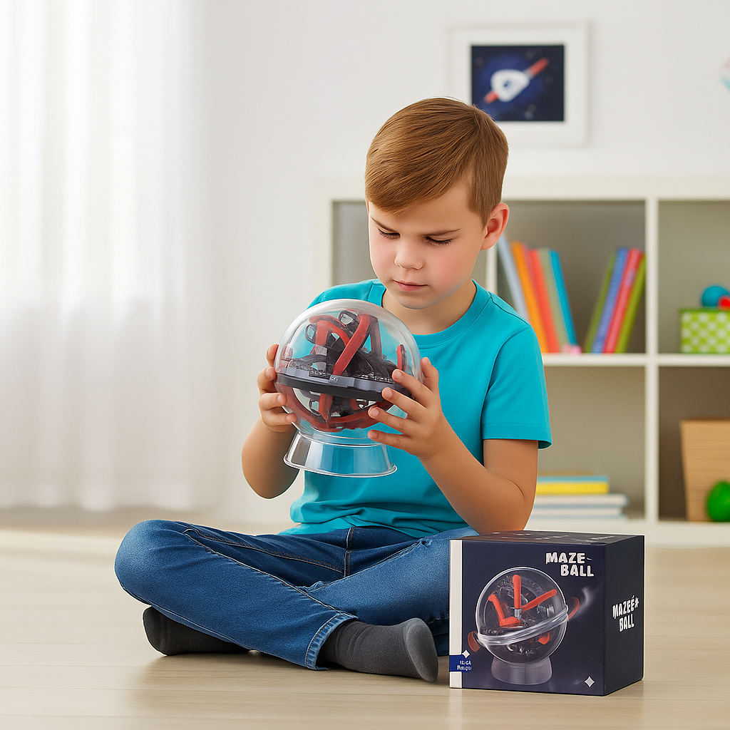 3D Ball Maze Wheel – Skill & Learning Game for Kids and Teens – Cuddleberry