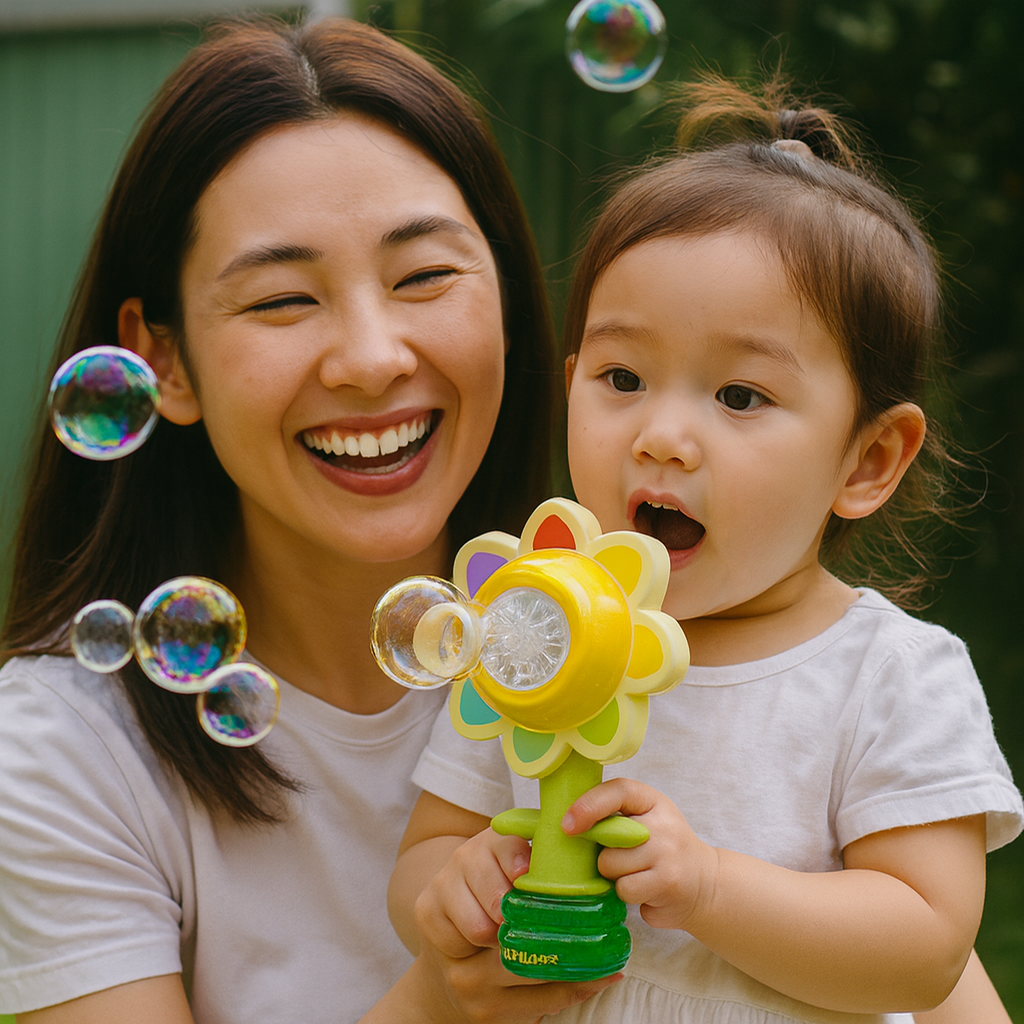 Dancing Bubble Flower – Head-Shaking Bubble Machine – Cuddleberry