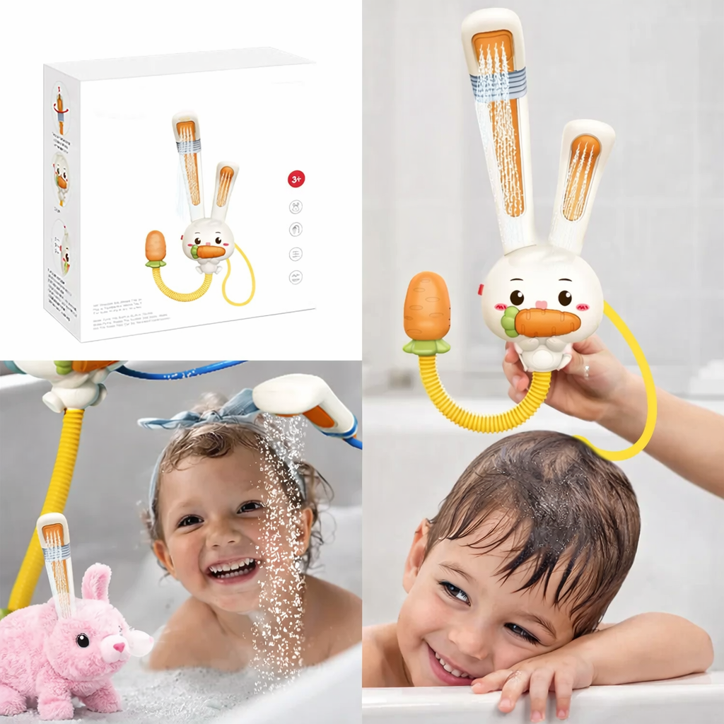 BunnySplash Interactive Bath Shower | Toddler Water Play Toy – Cuddleberry