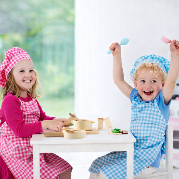 LittleChef Wooden Kitchen Playset – Interactive Pretend Cook & Bake Toy ...