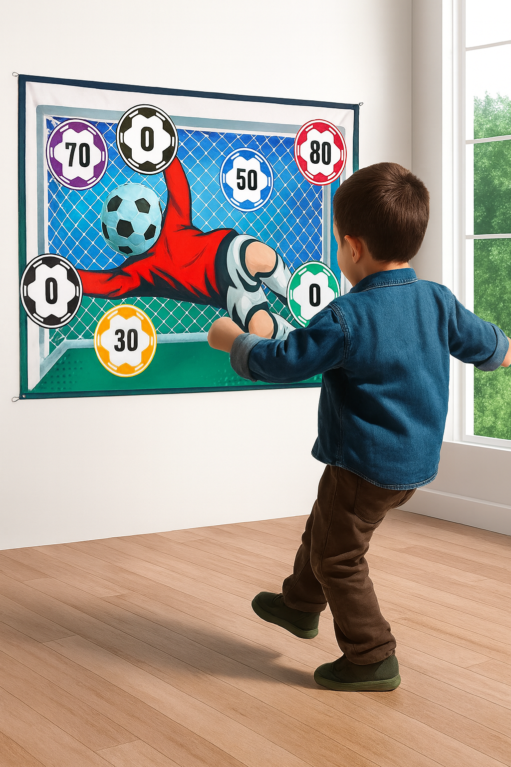 GoalGuard Shooting Wall – Safe Indoor/Outdoor Football Goal Wall ...