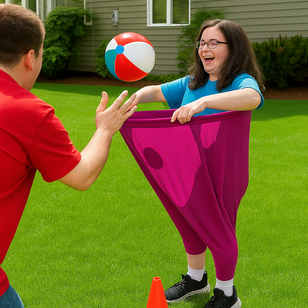 Clown Trousers Balloon Catch Game – Family Ball Toss Activity Set ...