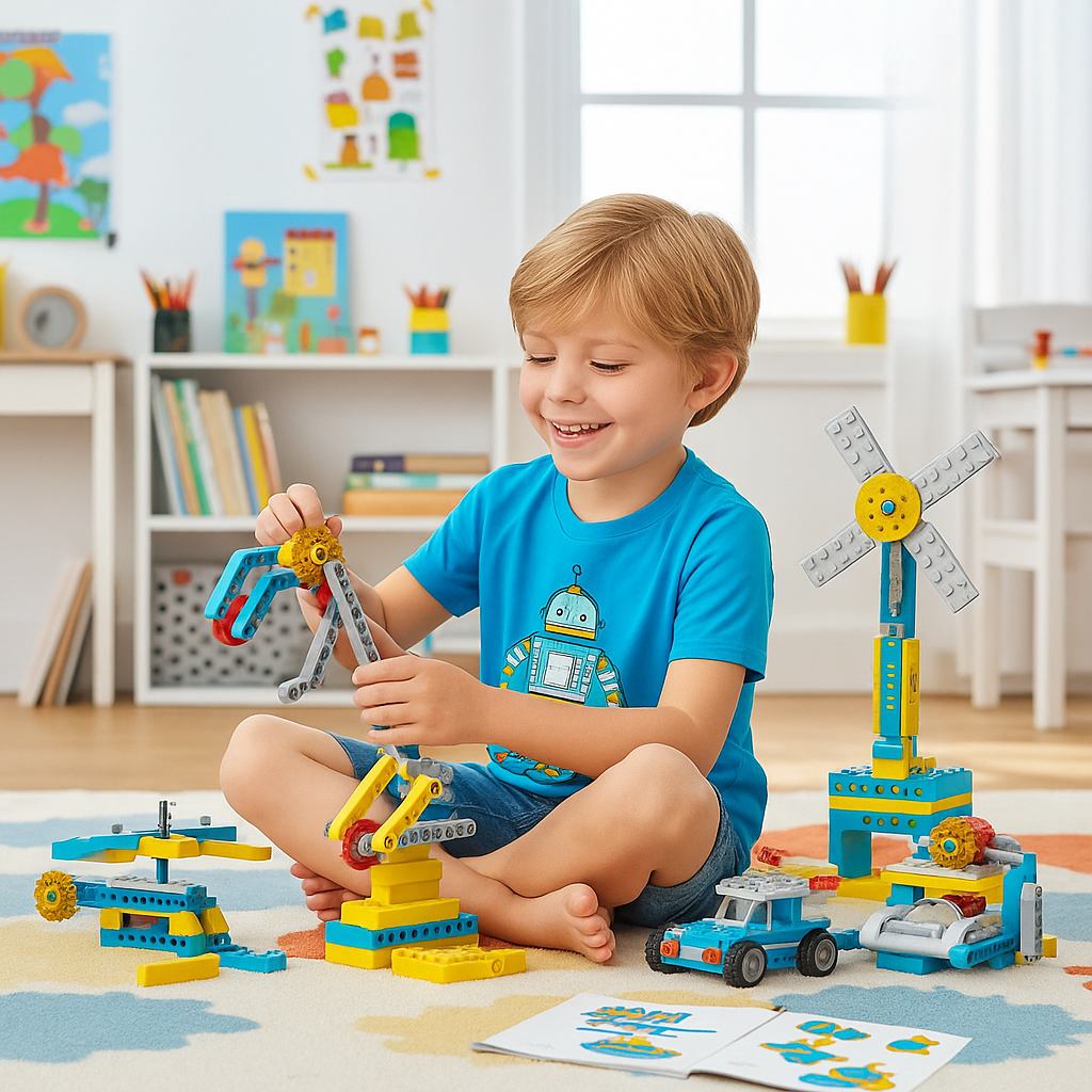 TechBuild 3-in-1 Engineering Blocks Set – Science & Mechanics Toy ...