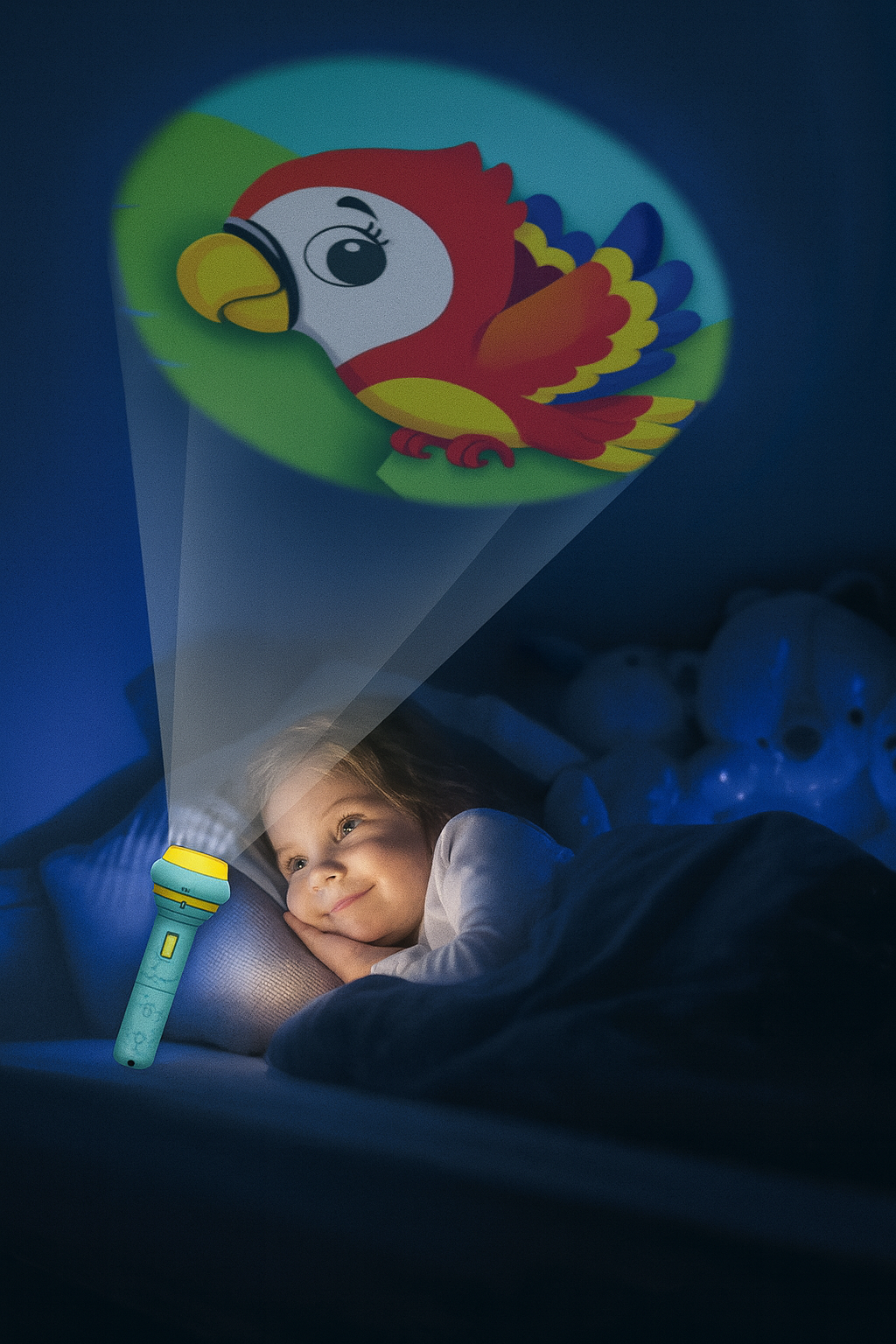 Cartoon Projection Torch – Kids Storytelling Night Light – Cuddleberry