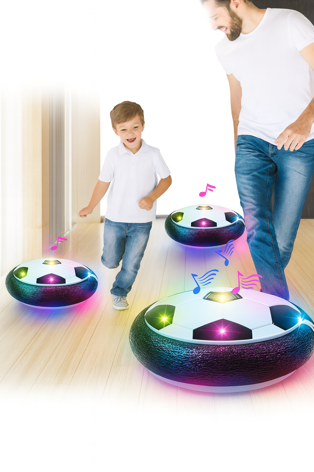 Hover Football Toy – LED Air Soccer Game for Kids – Cuddleberry