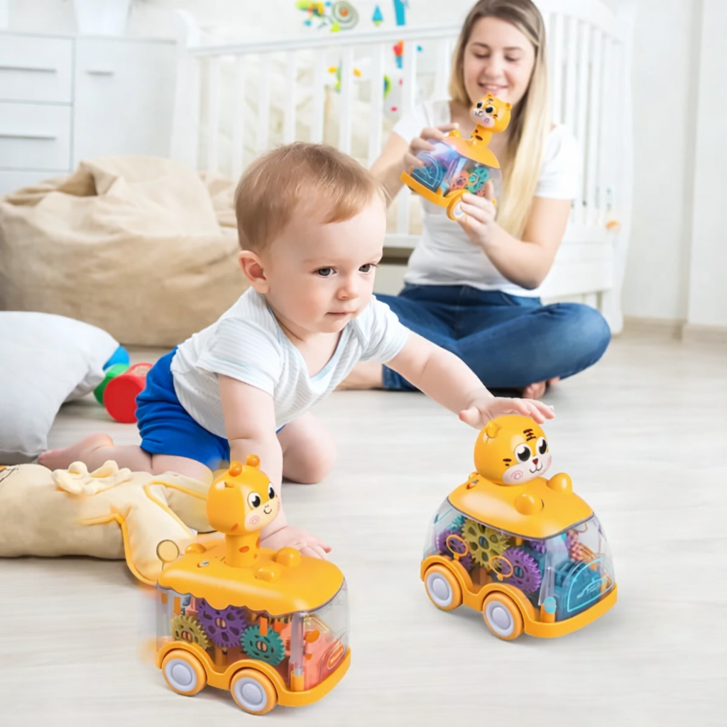 TurboGlow Transparent Toy Car – Fun Push-Play Racer for Kids – Cuddleberry