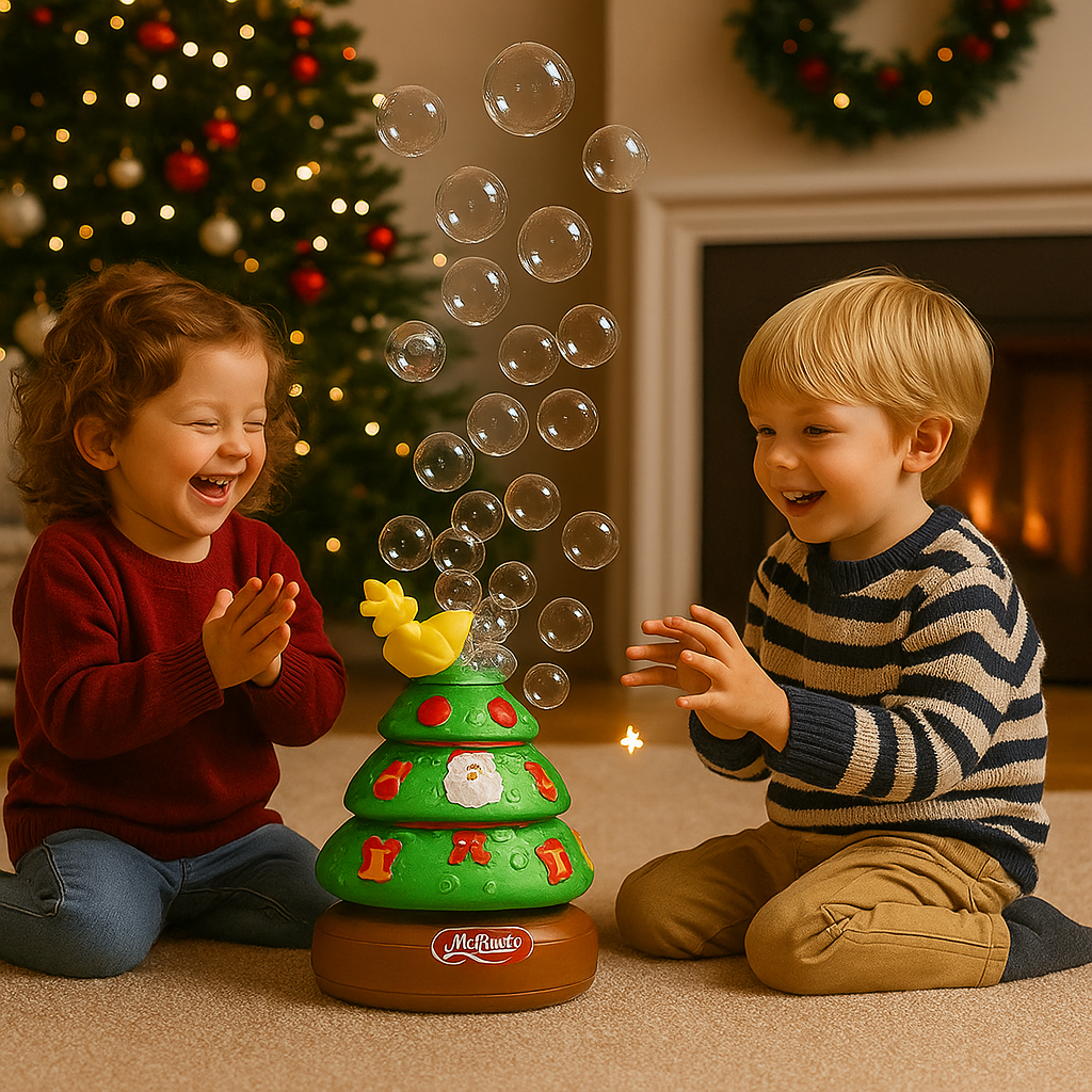 FestiveFun Bubble & Music Tree – DIY Sticker Decor Christmas Toy ...