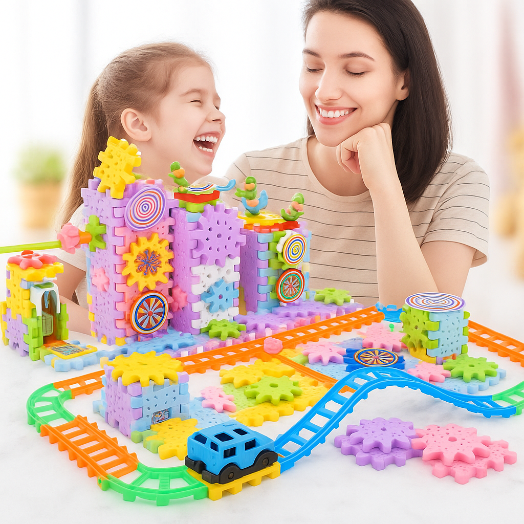 Creative GearBuilder – Rotating Montessori Building Blocks Set ...